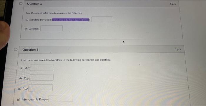 Solved Questions 3-7: The fut below shows the sale prices of | Chegg.com
