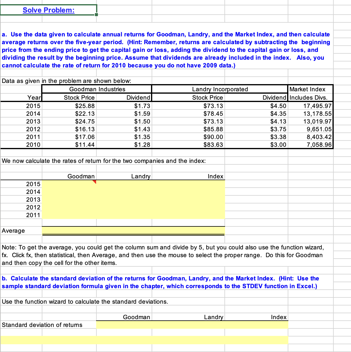 Solved Please solve this usign EXCEL and show the excel | Chegg.com