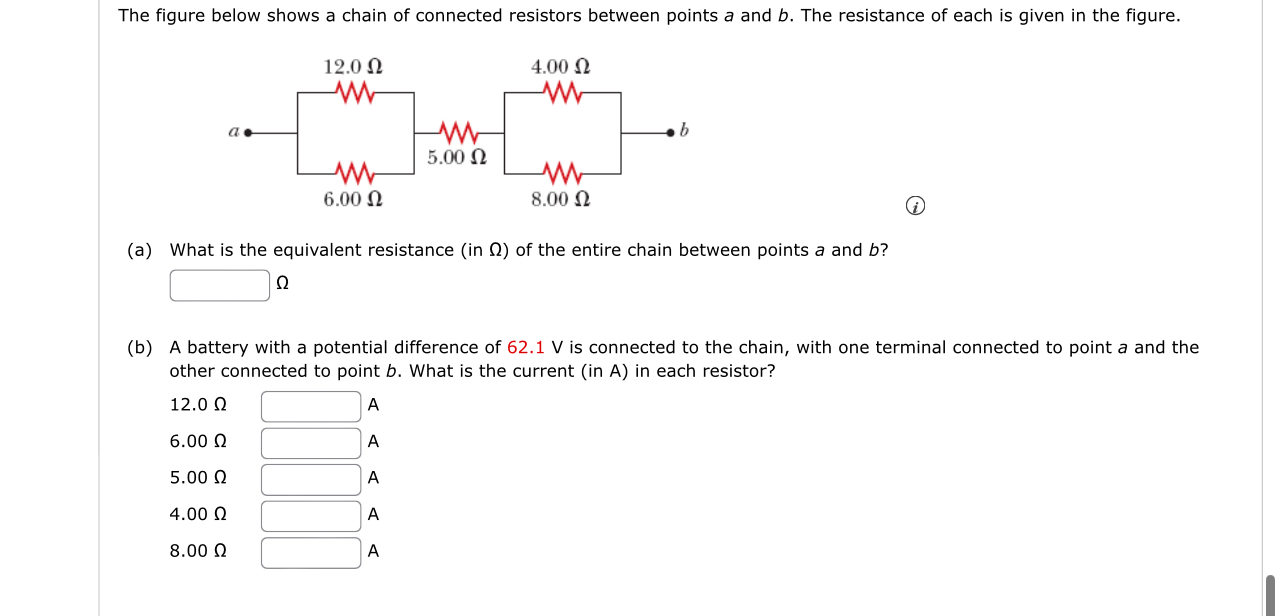 Solved The figure below shows a chain of connected resistors | Chegg.com