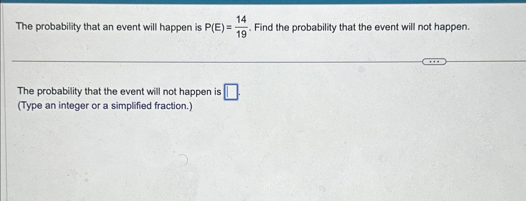 Solved The probability that an event will happen is | Chegg.com