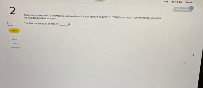 Solved Seved Help Save & Exit Submit No 3 During some actual | Chegg.com
