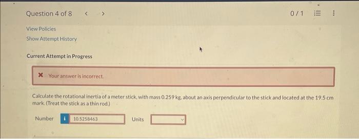 Solved Calculate the rotational inertia of a meter stick, | Chegg.com
