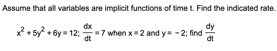 Solved Assume that all variables are implicit functions of | Chegg.com