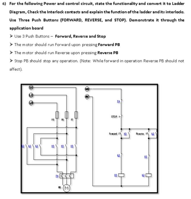 Solved 6) For the following Power and control circuit, state | Chegg.com