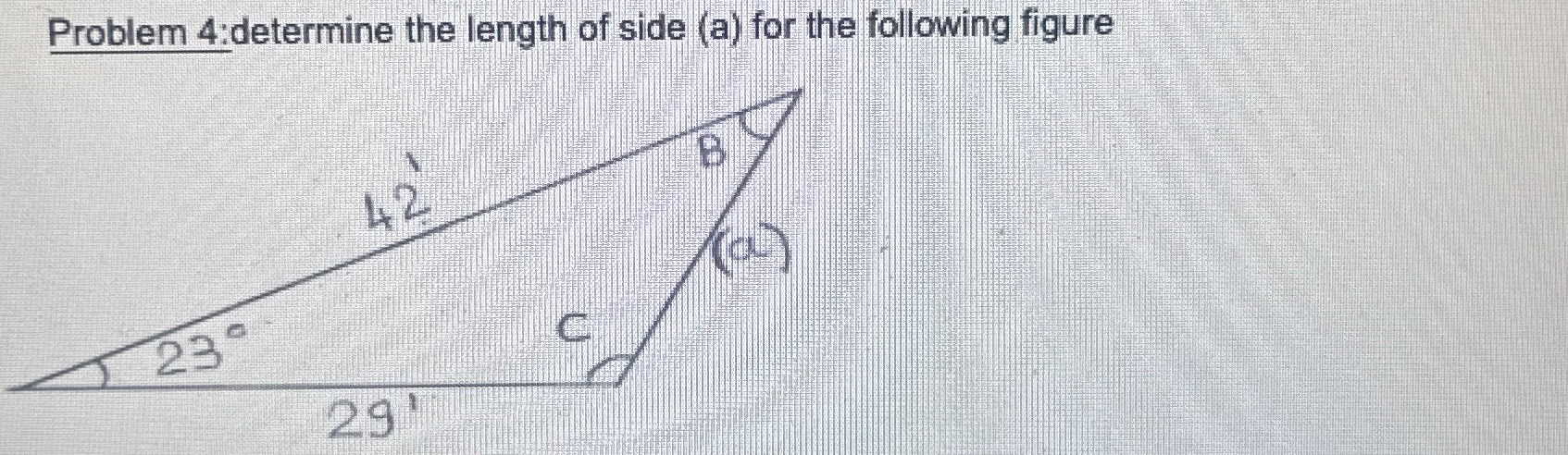 Solved Problem 4:determine the length of side (a) ﻿for the | Chegg.com
