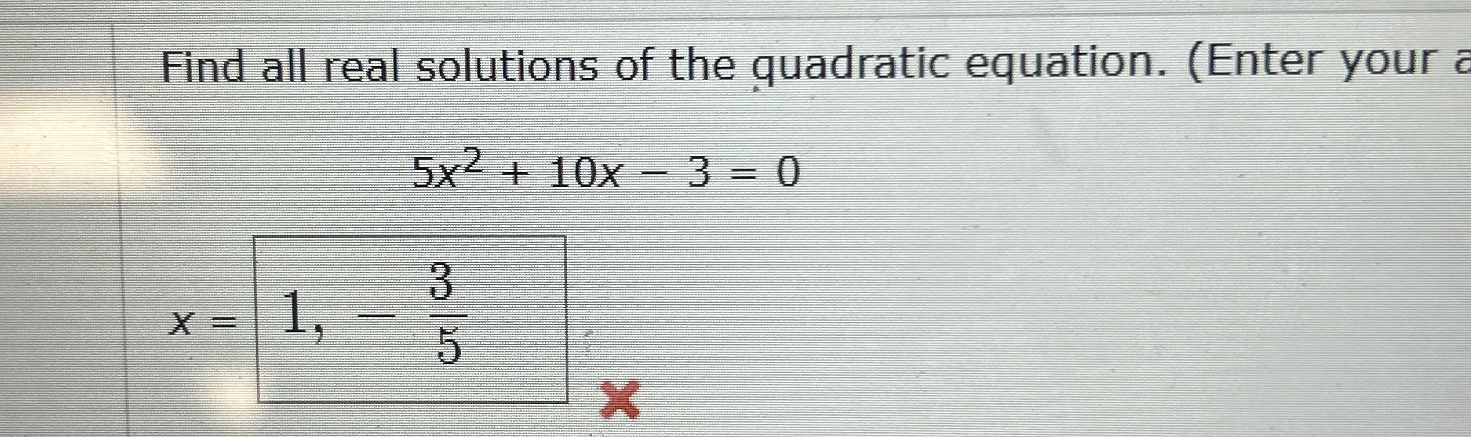 Solved Find all real solutions of the quadratic equation. | Chegg.com