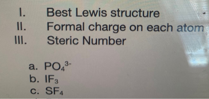 Solved Best Lewis structure Formal charge on each atom | Chegg.com