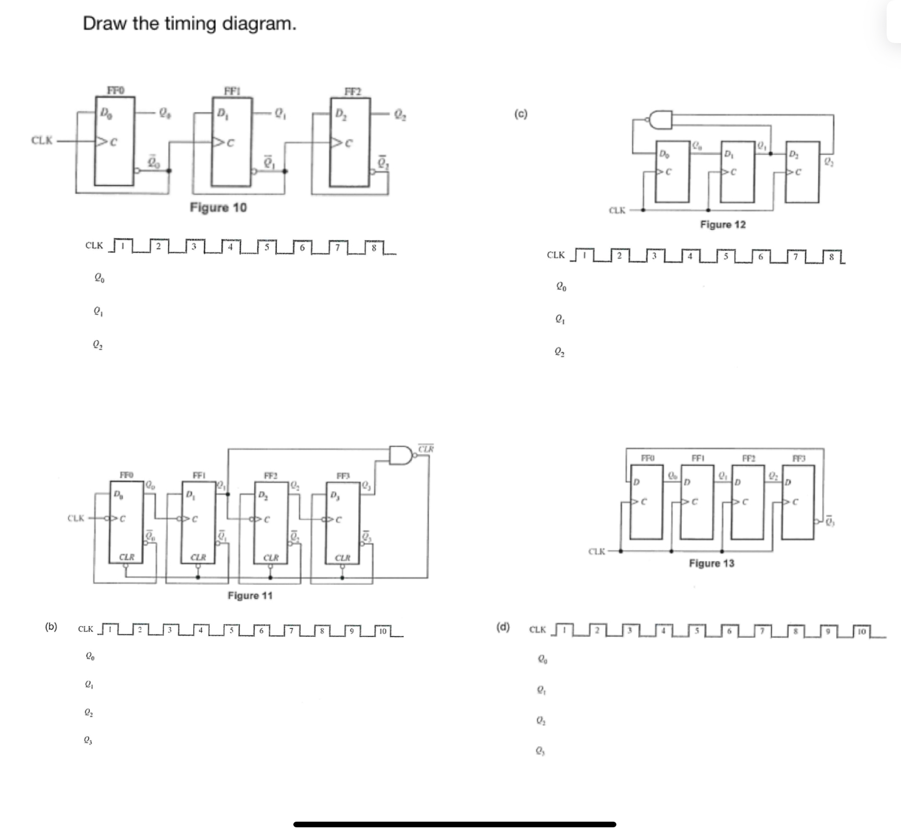Solved Draw the timing diagram.(c)(b)(d) | Chegg.com