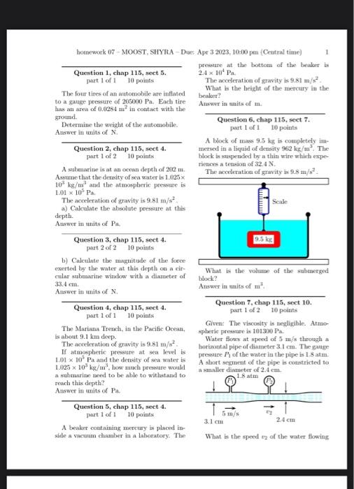 Solved homework 07 -MOOST, SHYTA - Dues Ape 32023,1000 pen | Chegg.com