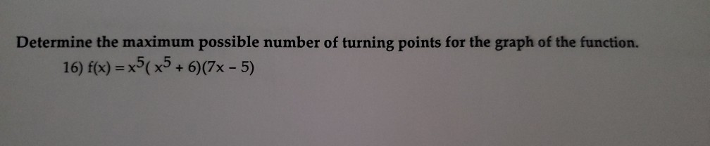 Solved Determine the maximum possible number of turning | Chegg.com