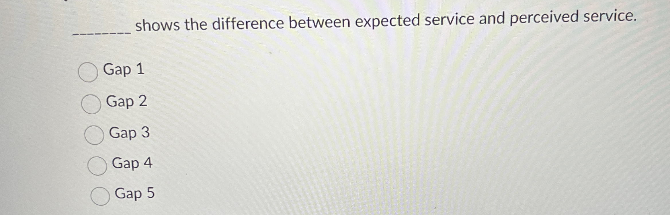 Solved shows the difference between expected service and | Chegg.com