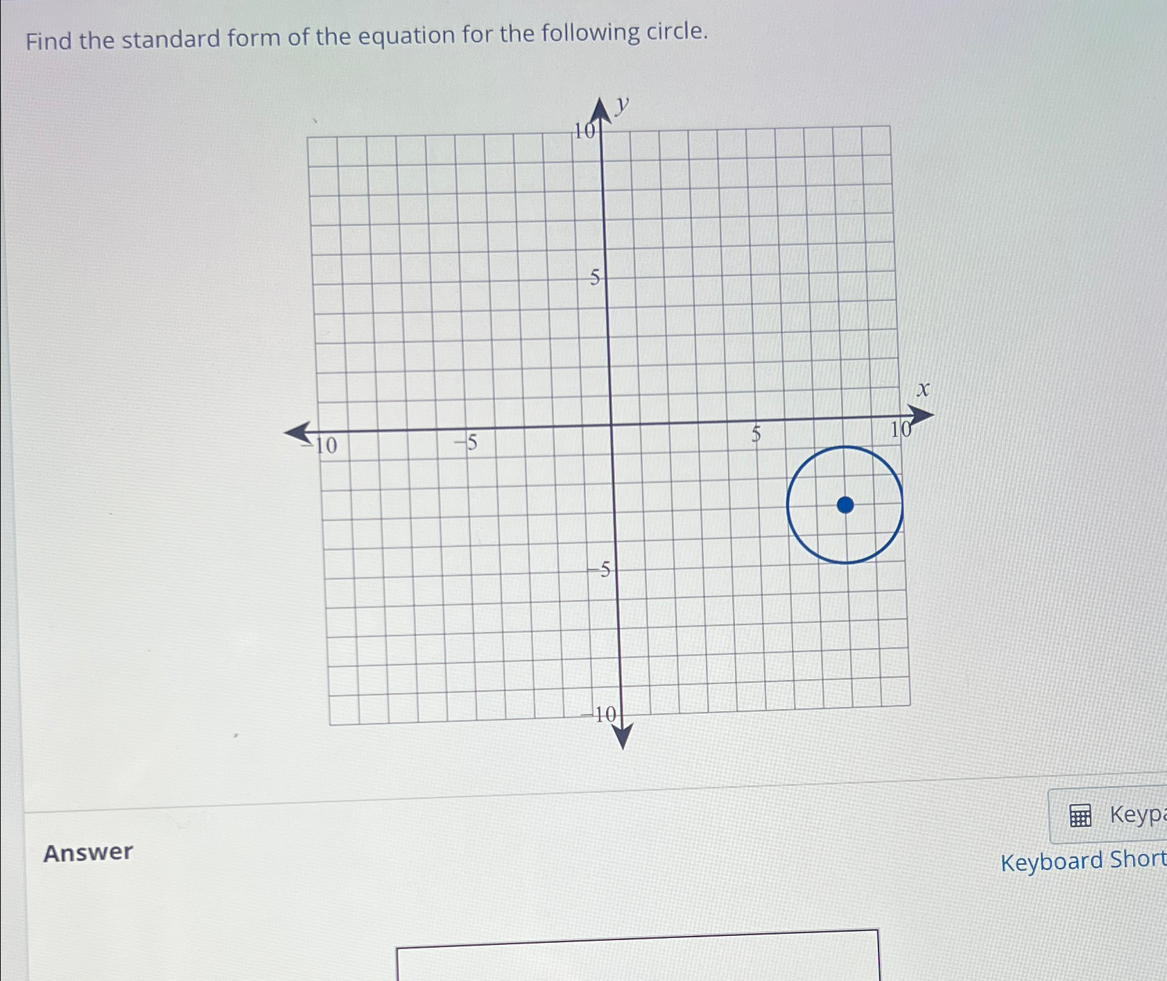Solved Find the standard form of the equation for the | Chegg.com