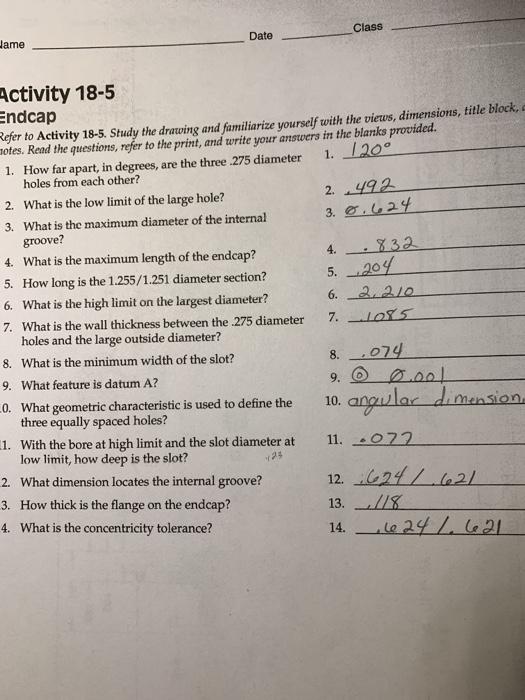 Solved Class Date Jame 4. 5. 204 Activity 18-5 Endcap Refer | Chegg.com