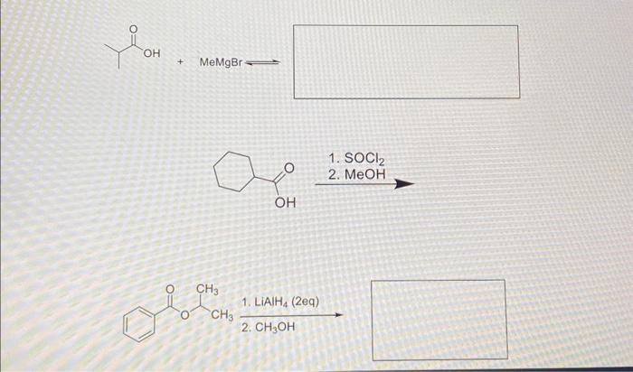 Solved 1. SOCl2 2. MeOH | Chegg.com