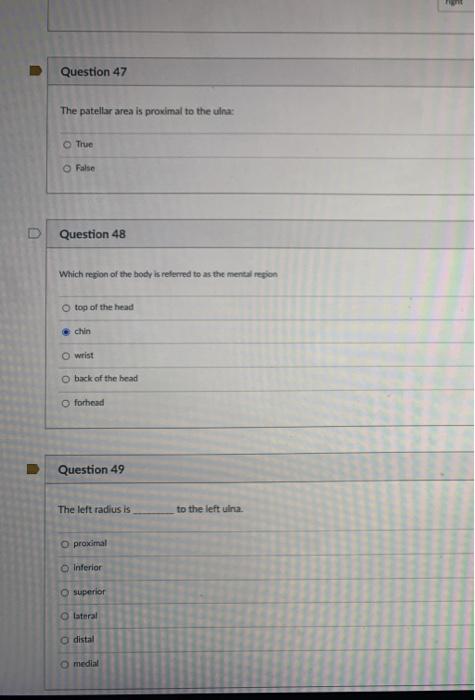 Solved Question 45 Match the letter on this microscope image | Chegg.com