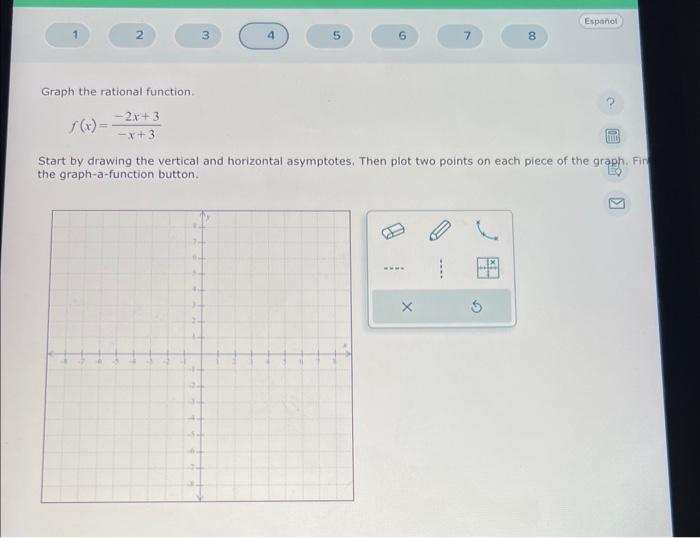 Solved Graph the rational function. f(x)=−x+3−2x+3 Start by | Chegg.com