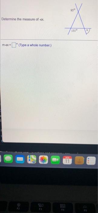 Solved 959 Determine the measure of ex 1319 m (Type a whole | Chegg.com