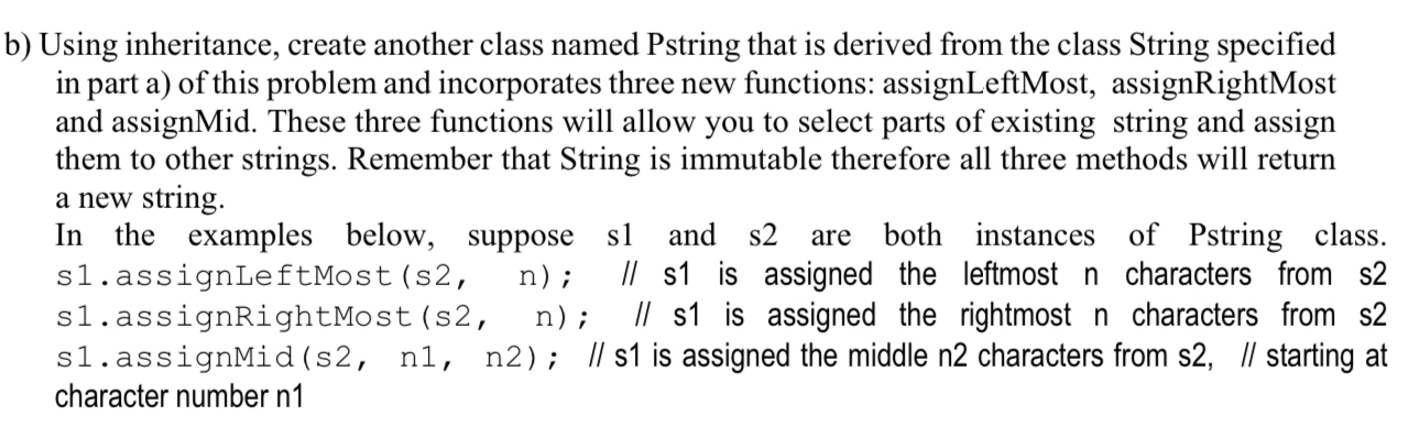 Solved b) ﻿Using inheritance, create another class named | Chegg.com