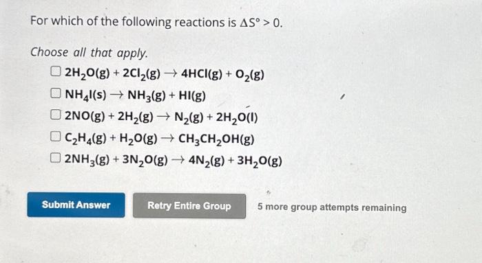 Solved \\[ \\begin{array}{l} 2 \\mathrm{H}_{2} | Chegg.com