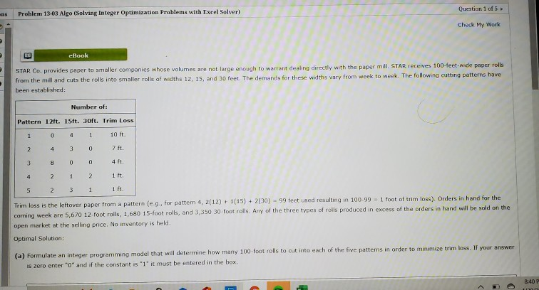 Solved Problem 13 03 Algo Solving Integer Optimization 5866