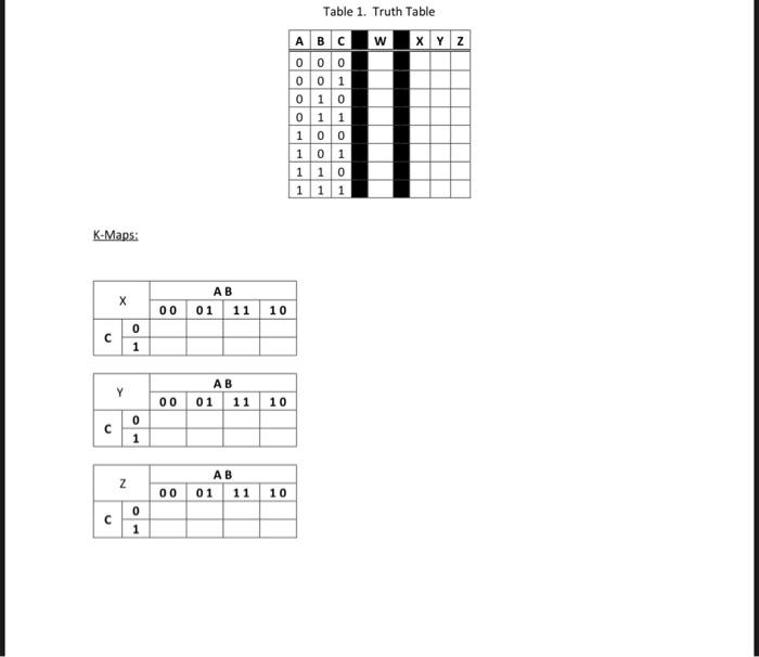 Solved Laboratory Procedure: 1. In the truth table in Table | Chegg.com