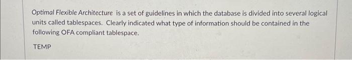 Solved Optimal Flexible Architecture is a set of guidelines | Chegg.com