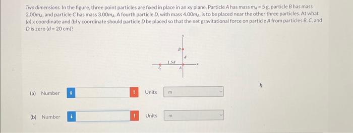 Solved Two dimensions. In the figure, three point particles | Chegg.com