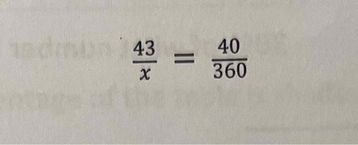 Solved x43=36040 | Chegg.com