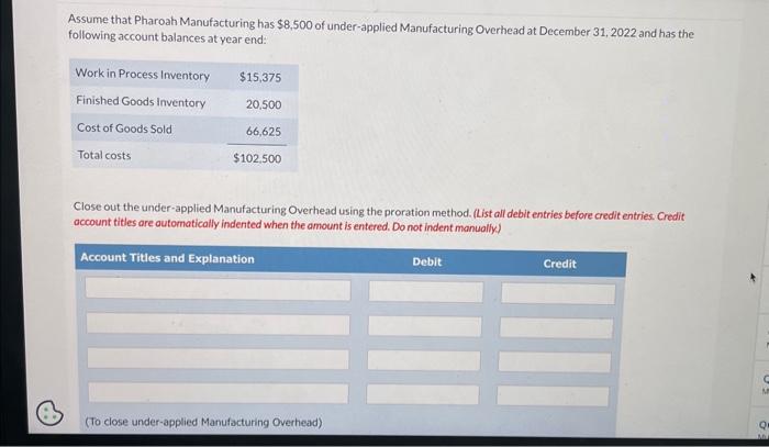Solved Assume that Pharoah Manufacturing has $8,500 of | Chegg.com