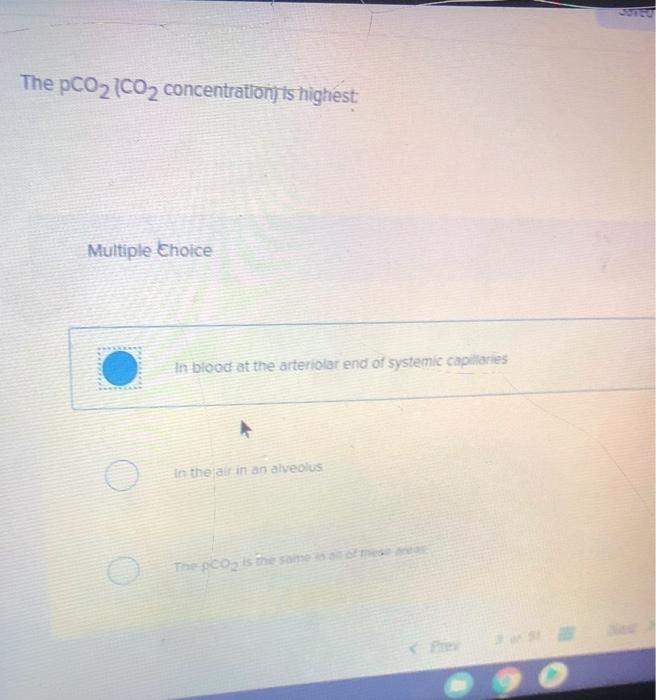 Solved The pCO2 CO2 concentration is highest Multiple Choice | Chegg.com