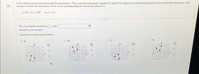 Solved K In the following exercise eliminate the parameter | Chegg.com