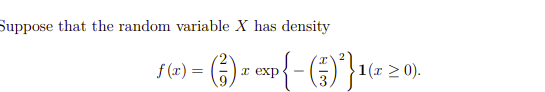 Solved Suppose that the random variable x ﻿has | Chegg.com