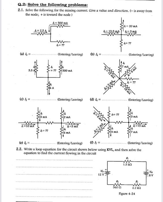 Solved Q.2: Solve the following problems: 2.1. Solve the | Chegg.com