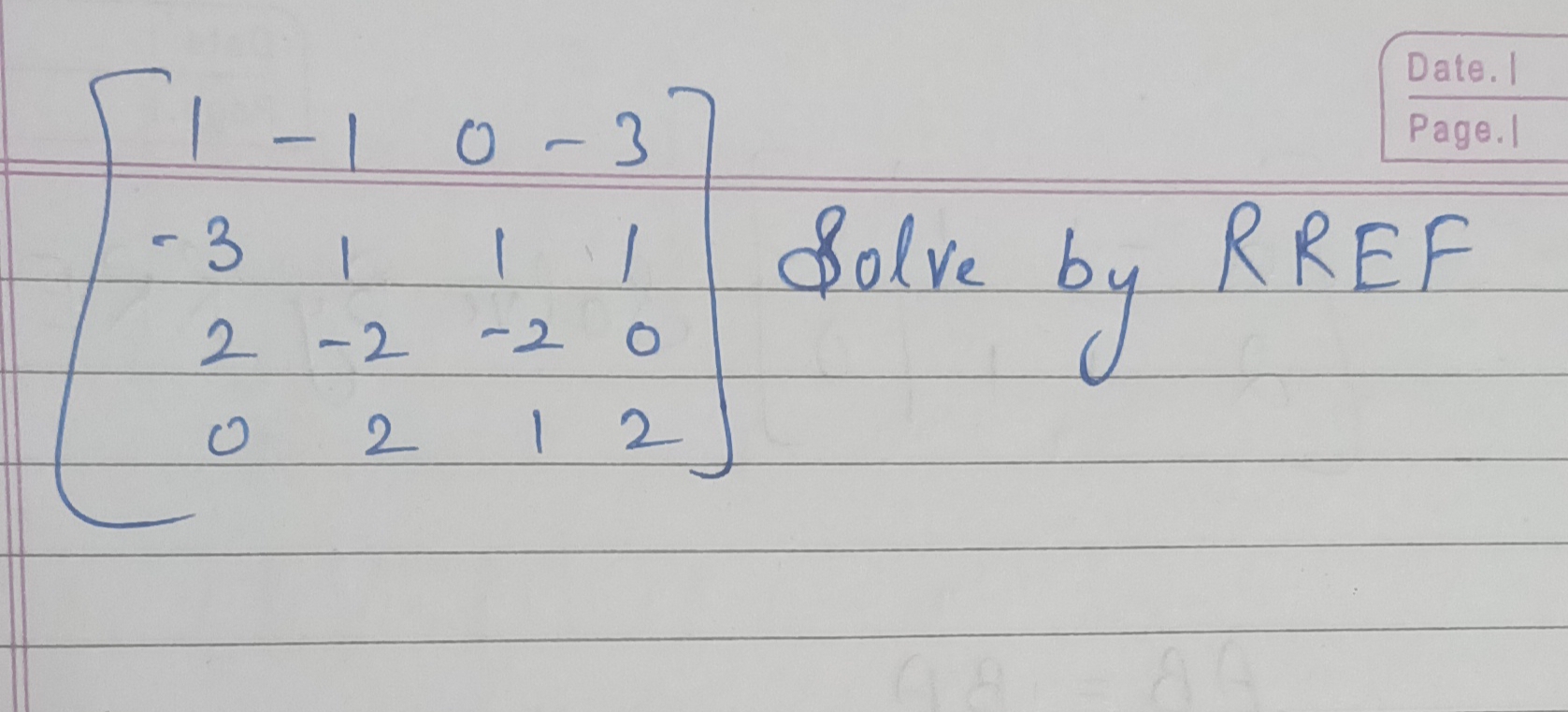 Solved [1-10-3-31112-2-200212] ﻿Solve by RREF | Chegg.com