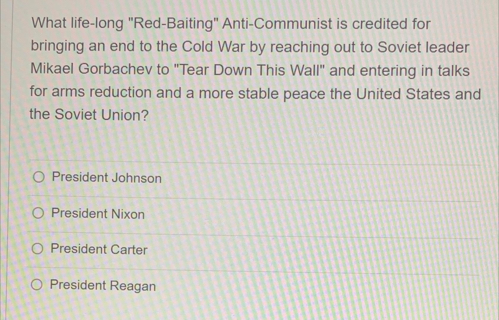Solved What life-long "Red-Baiting" Anti-Communist is | Chegg.com