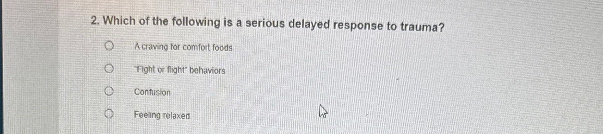 Solved Which of the following is a serious delayed response | Chegg.com