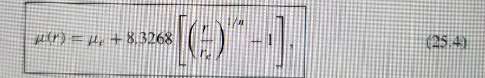 Solved 7. The Sérsic profile problem: [ 2pts] Explore the | Chegg.com