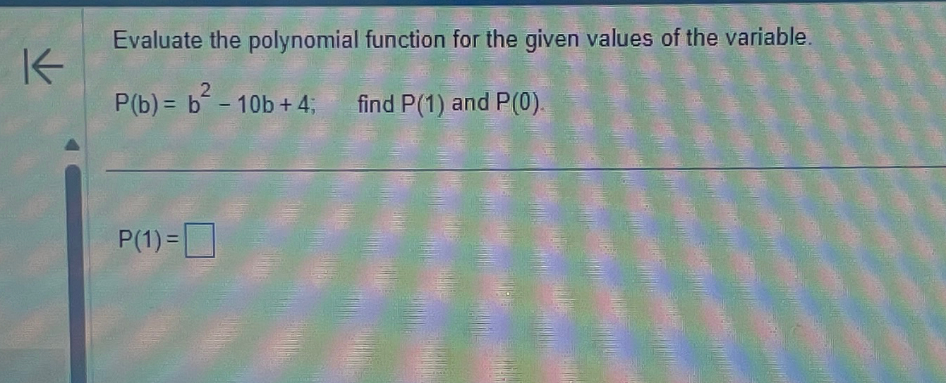 Solved Evaluate the polynomial function for the given values | Chegg.com