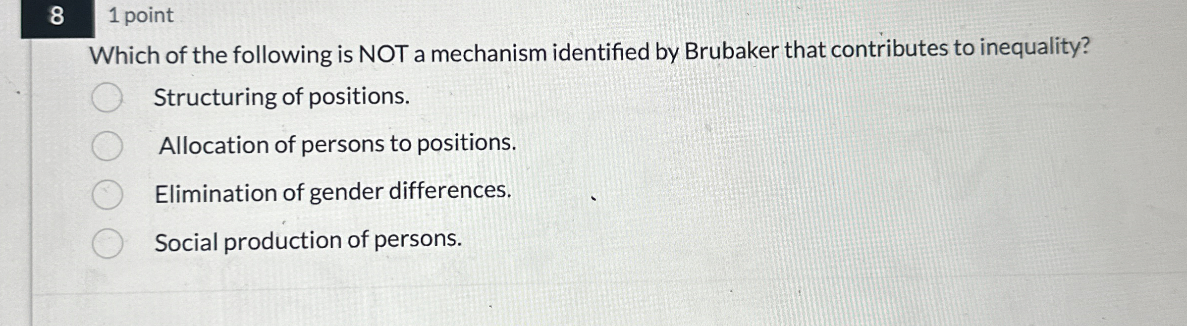 Solved 81 ﻿pointWhich of the following is NOT a mechanism | Chegg.com