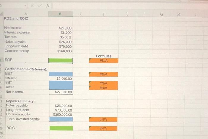 Solved Excel Online Structured Activity: ROE and ROIC Baker | Chegg.com