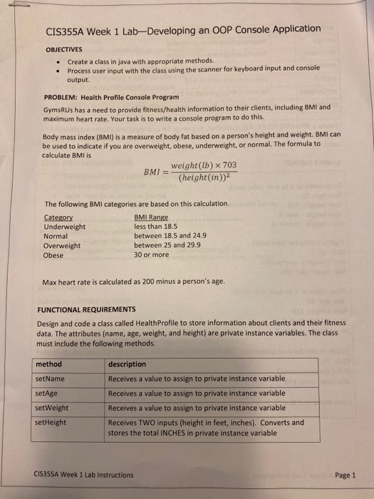 Solved CIS355A Week 1 Lab-Developing an OOP Console | Chegg.com