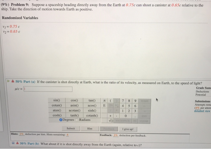 Solved 9 Problem 9 Suppose A Spaceship Heading Directly