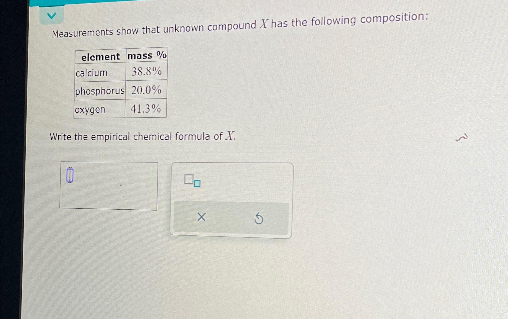 Solved Measurements show that unknown compound x ﻿has the | Chegg.com