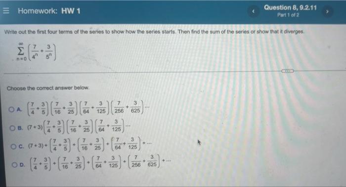[Solved]: Homework: HW 1 Write out the first four terms of