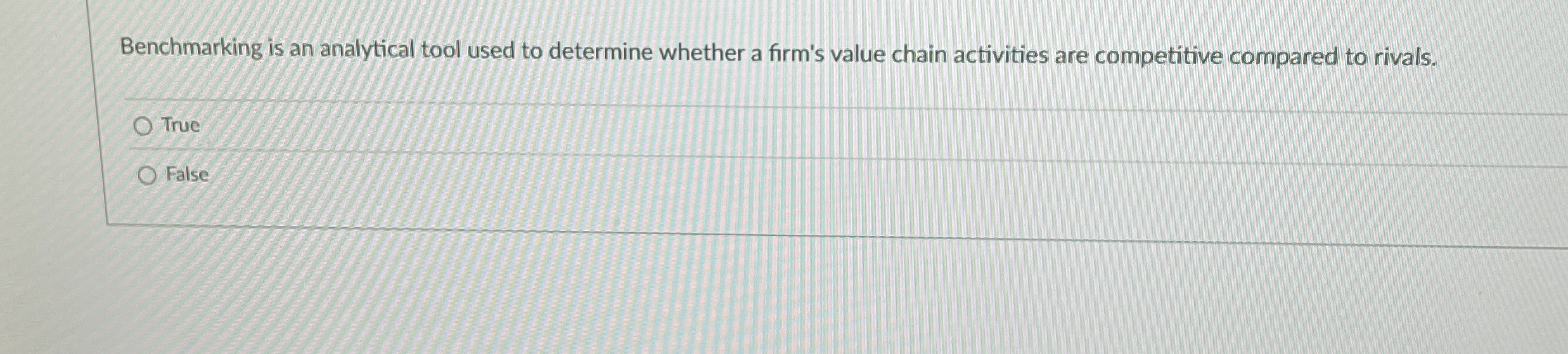 Solved Benchmarking is an analytical tool used to determine | Chegg.com
