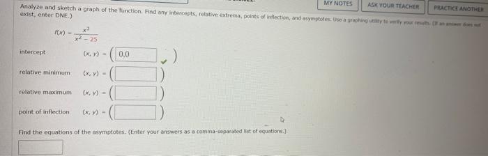 Solved exist, enter DNF,) f(x)=x2−25x3 relative maximum | Chegg.com
