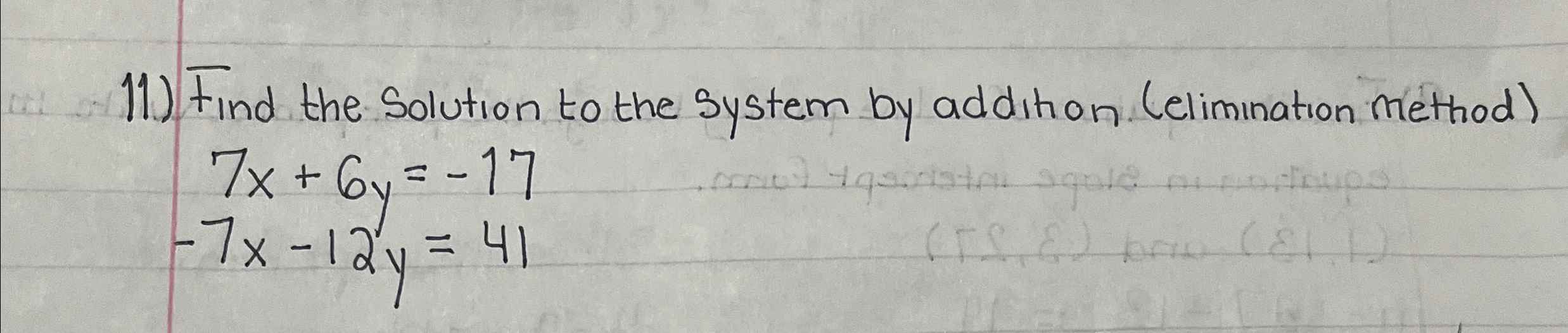 Solved Find the solution to the system by addition | Chegg.com