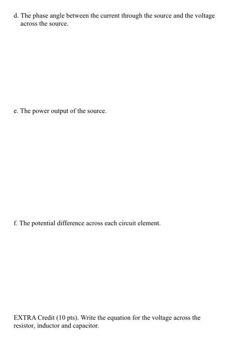 Solved Problem II: An AC RLC Circuit. An LRC circuit | Chegg.com