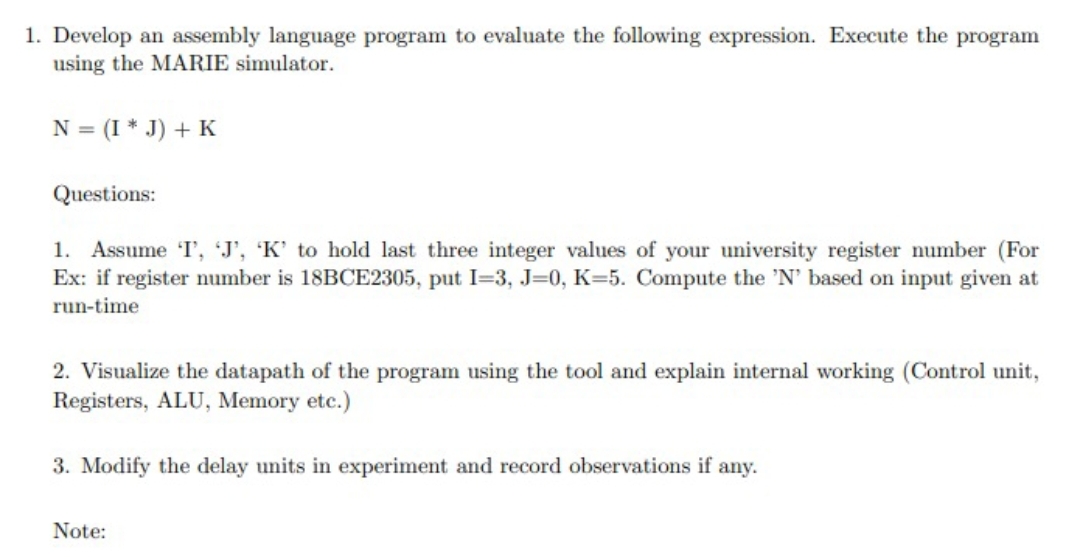 Solved Develop an assembly language program to evaluate the | Chegg.com