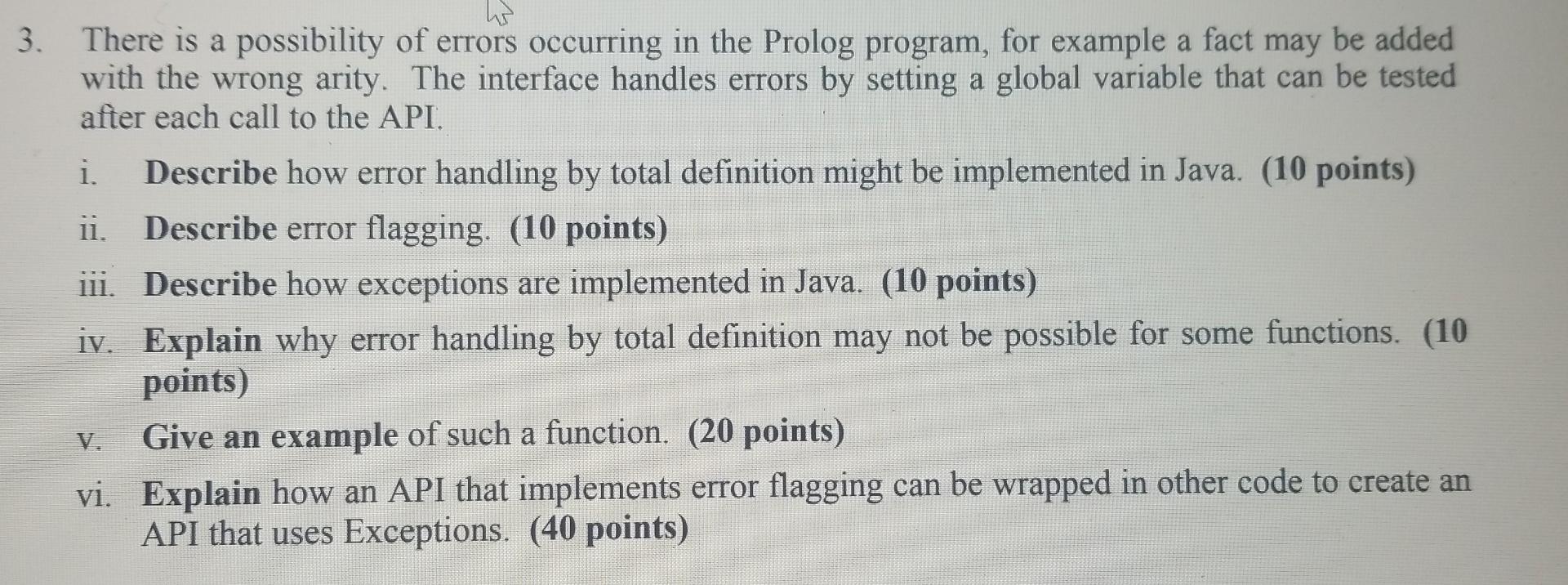 Solved ho 3. There is a possibility of errors occurring in | Chegg.com